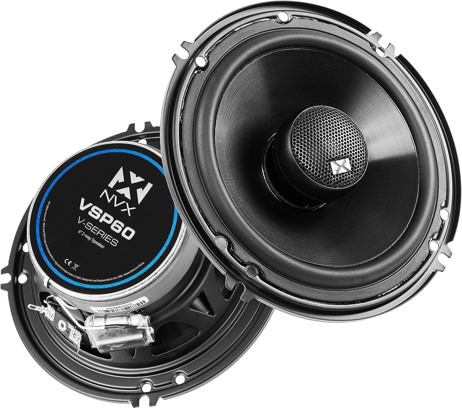 NVX VSP60 6" Coaxial Car Speakers 600W Peak (200W RMS) V-Series 2-Way ...