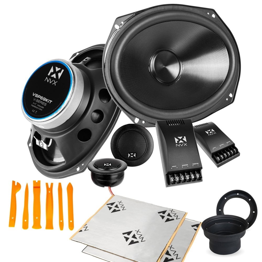 NVX VSP69KIT 6" x 9" Car Speaker Kit Component Speaker Set, Baffles ...
