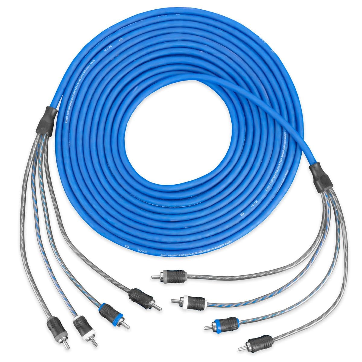 NVX XIV46 Car Audio RCA Audio Interconnect Cable 20 ft 4-Channel OFC ...