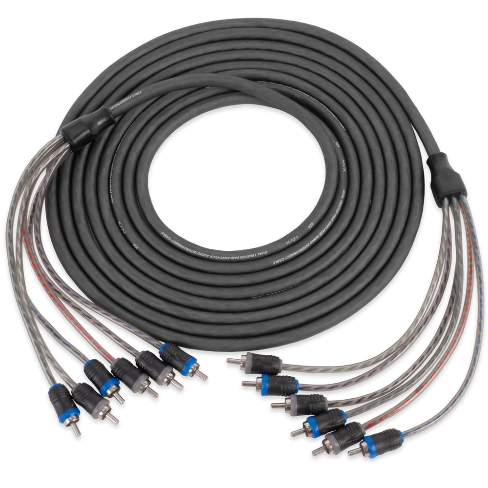NVX RCA Audio Interconnect Cable, 16 ft, 6-Channel, Twisted Pair ...