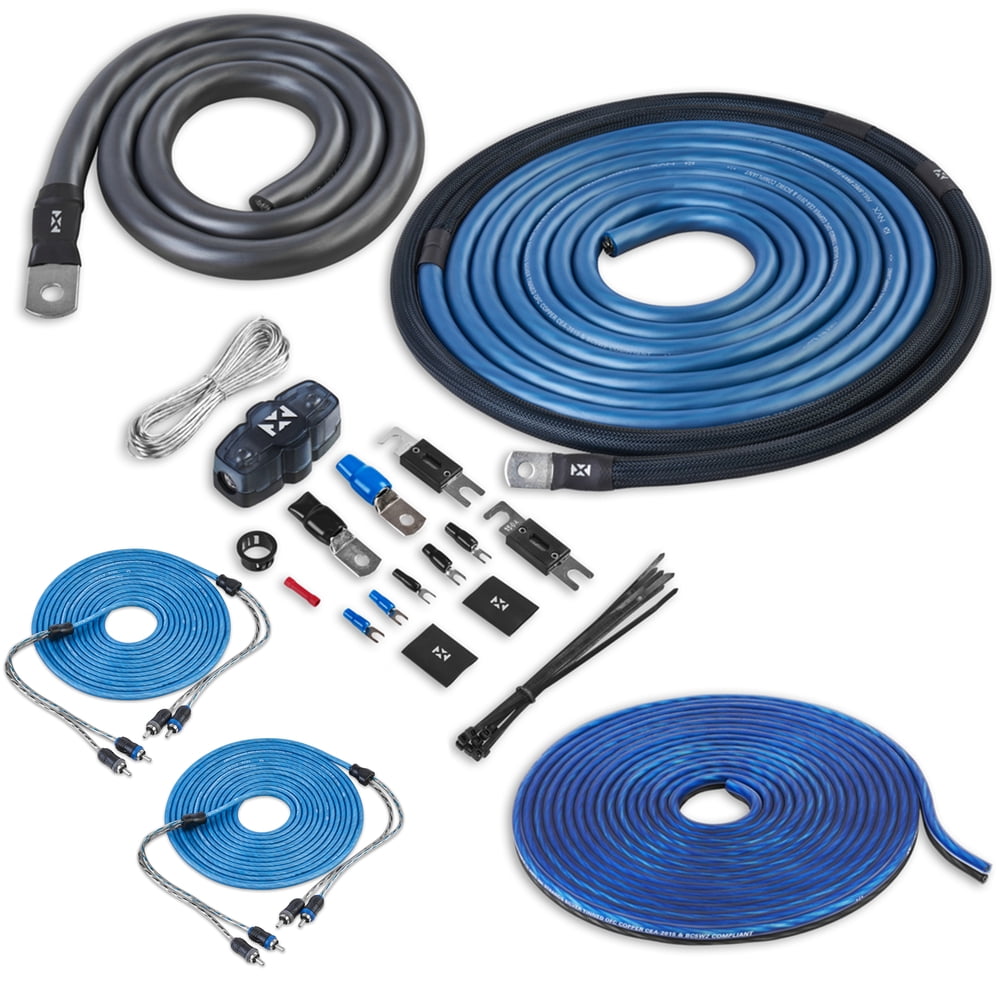 NVX XKIT04 Complete 4-Channel Amplifier Wiring Kit Full Spec 1/0 Gauge ...