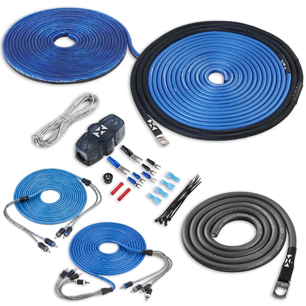 NVX XKIT86 Complete 6-Channel Amplifier Wiring Kit Full Spec 8 Gauge ...
