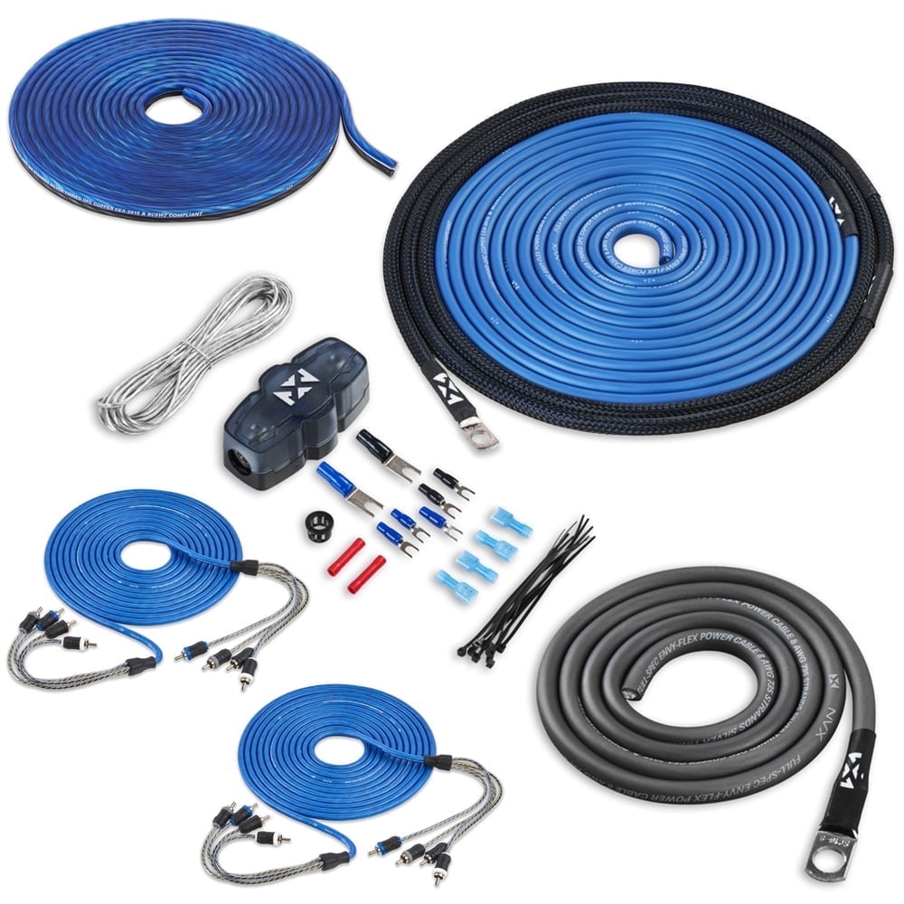 NVX XKIT88 Complete 8-Channel Amplifier Wiring Kit Full Spec 8 Gauge ...