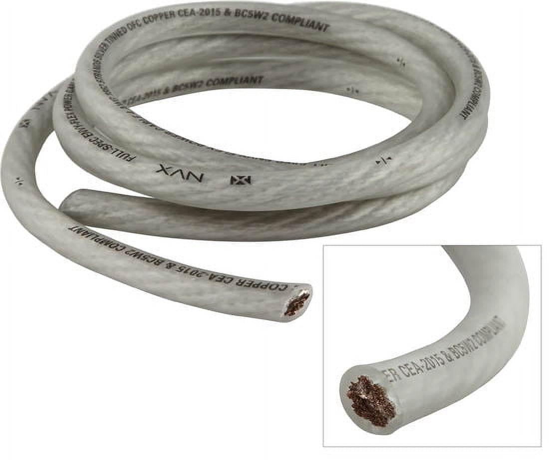 NVX XW4WH5 5ft. True Spec 4-Gauge Power/Ground Wire EnvyFlex Power ...