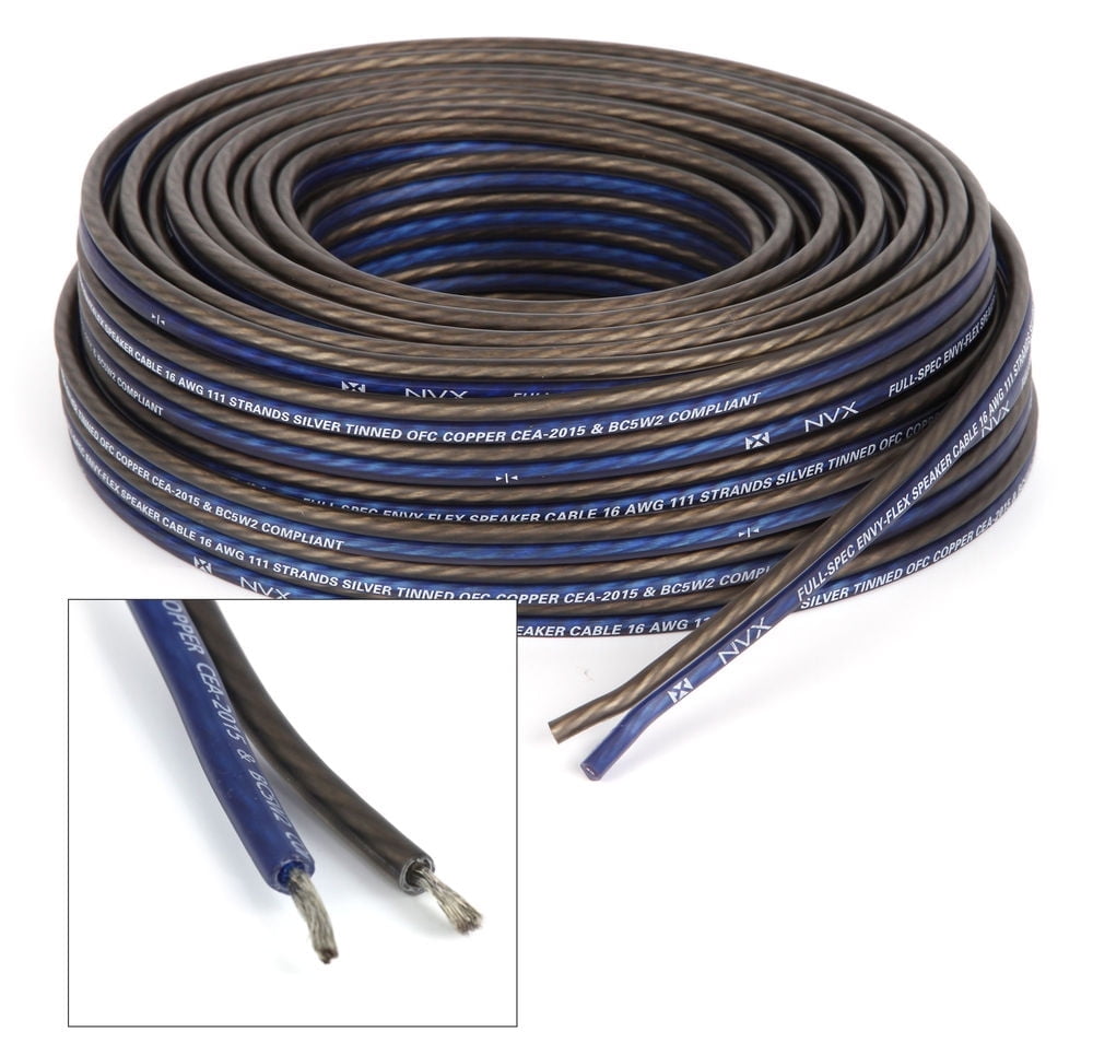 NVX XWS1675 75 ft. of True Spec 16 Gauge EnvyFlex Speaker Cable/Wire ...