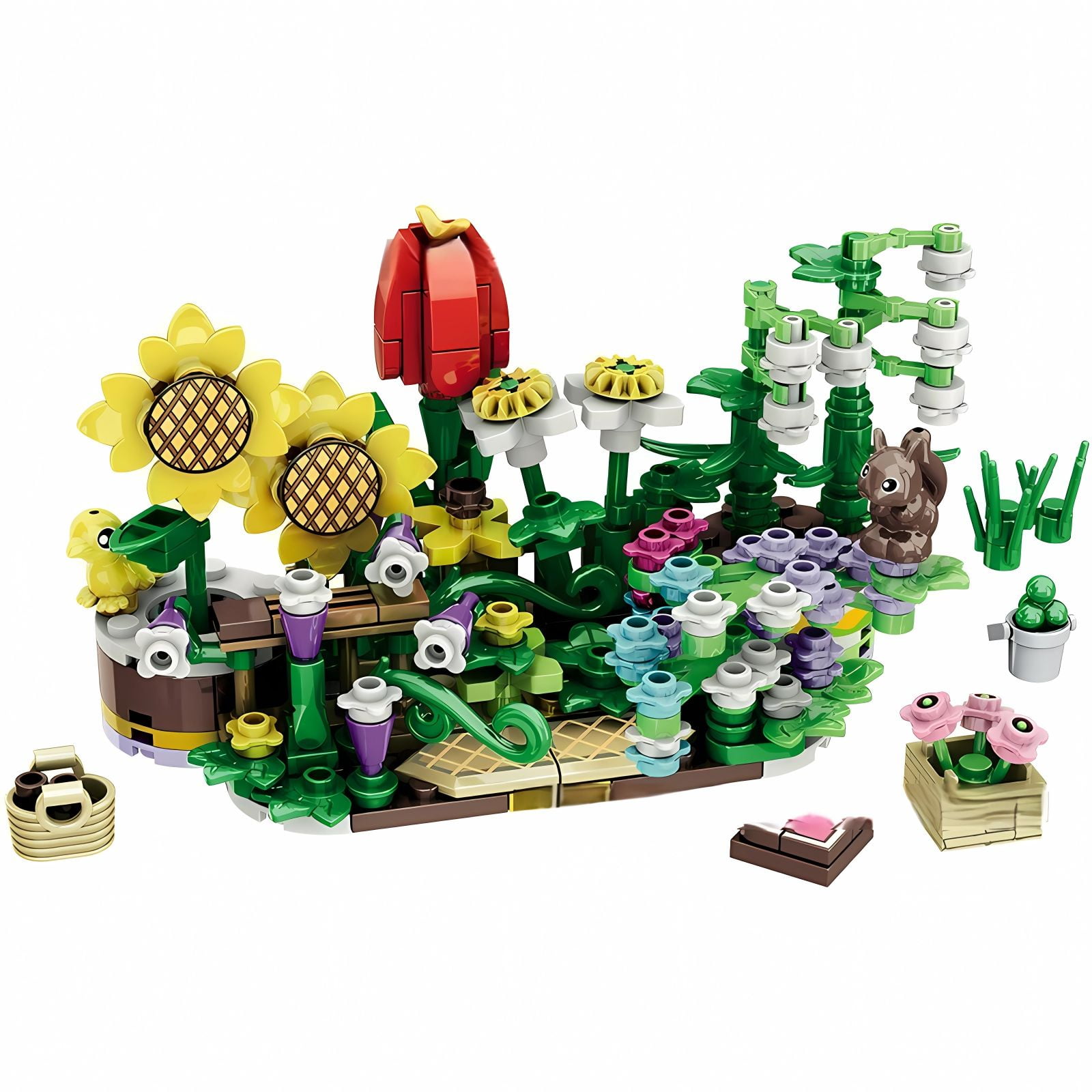 NWJ 8-in-1 Flower Workshop Series - DIY Micro Brick Building Set for ...