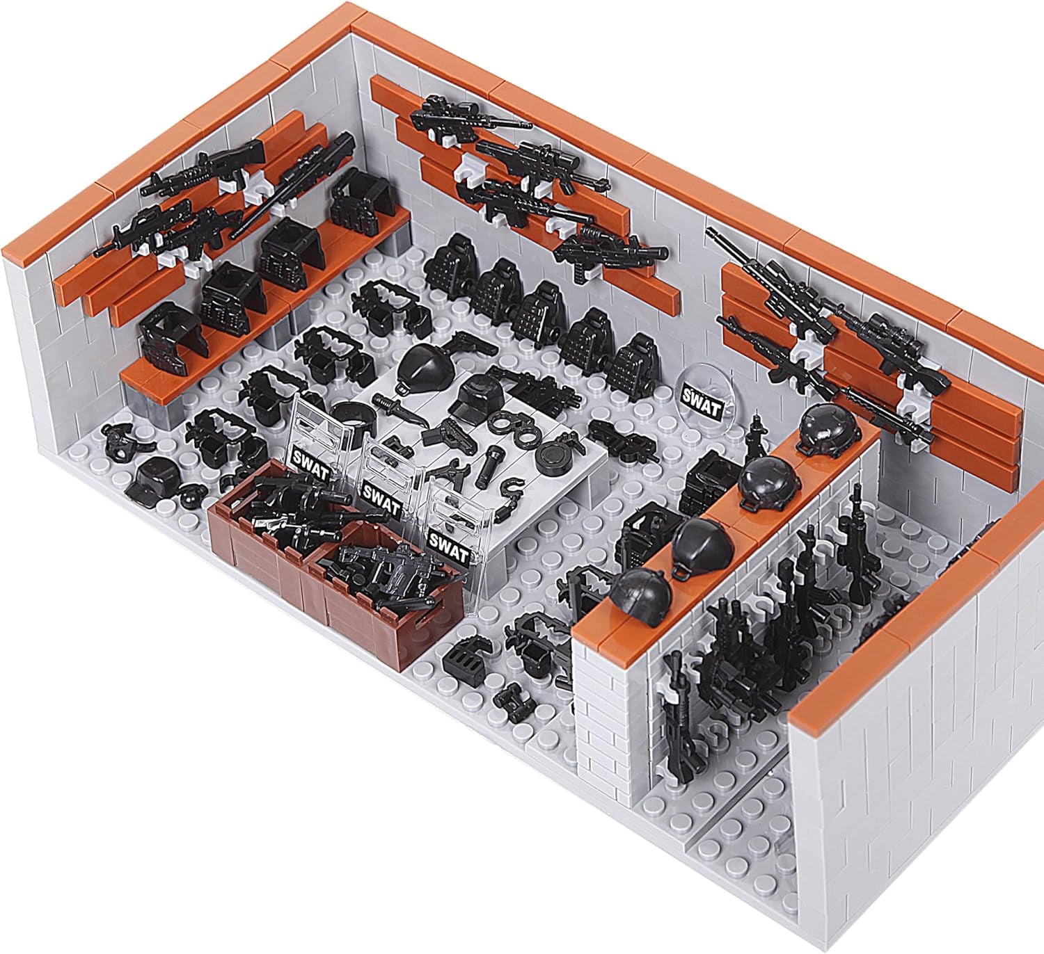 NWJ Army Base Building Blocks Set (568 Pcs) – Tactical Brick Playset ...