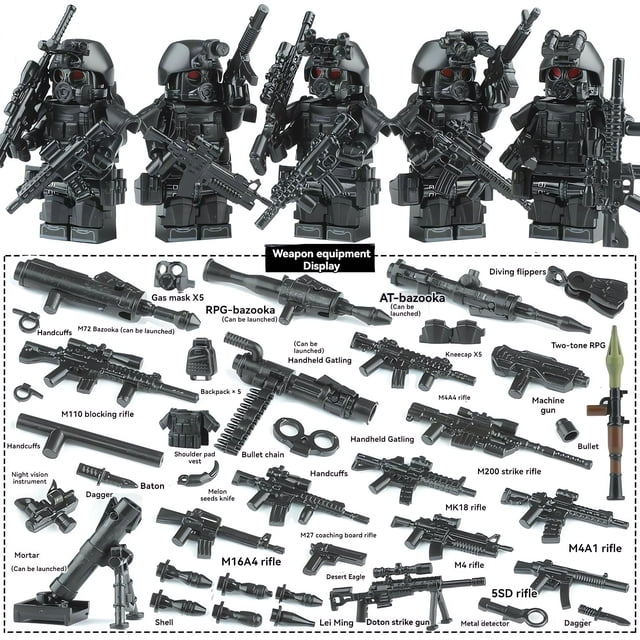 NWJ Building Block Toy Set - Heavy Equipment Models with Action Figures ...