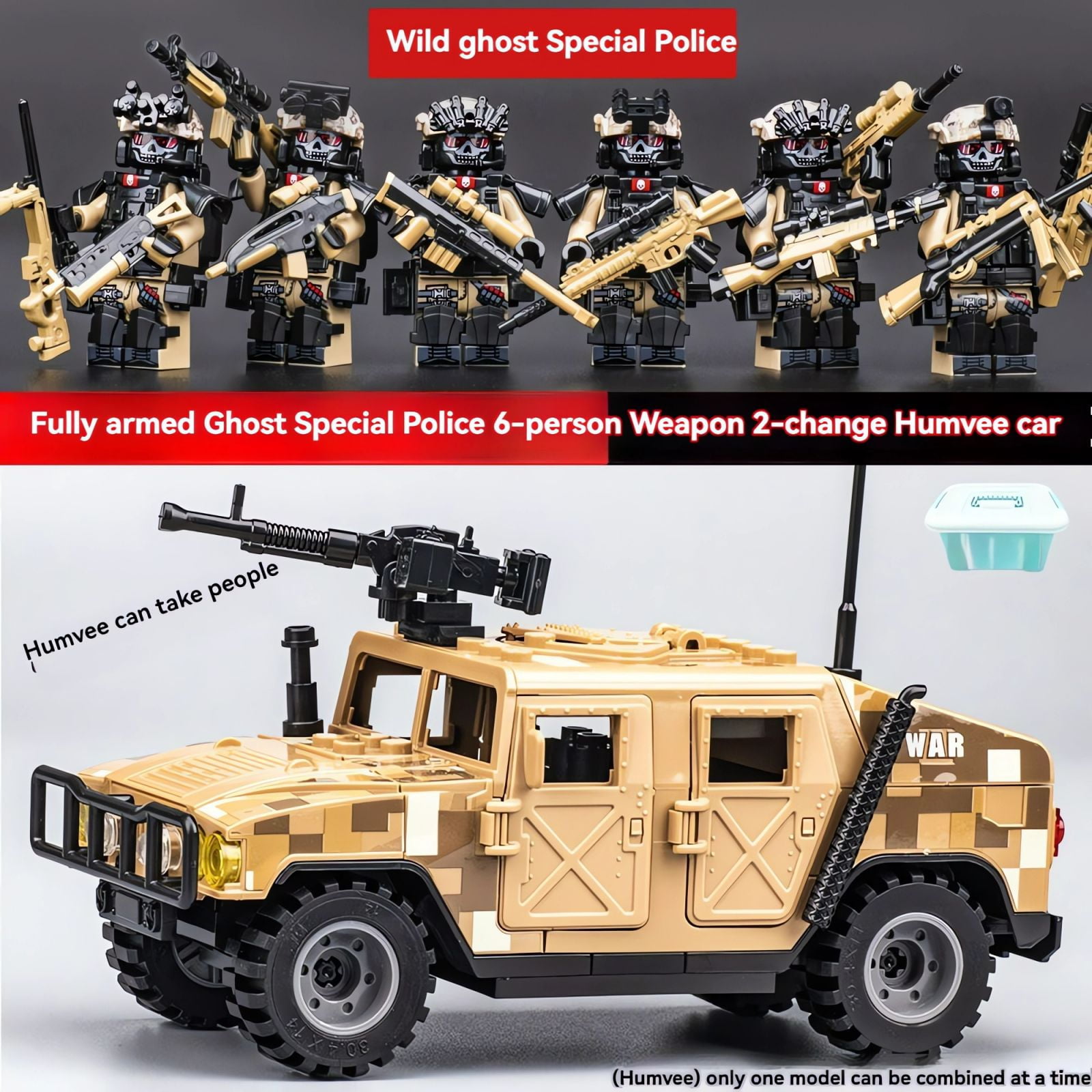 NWJ Building Block Toys - Ghost Special Police Military Figures with ...