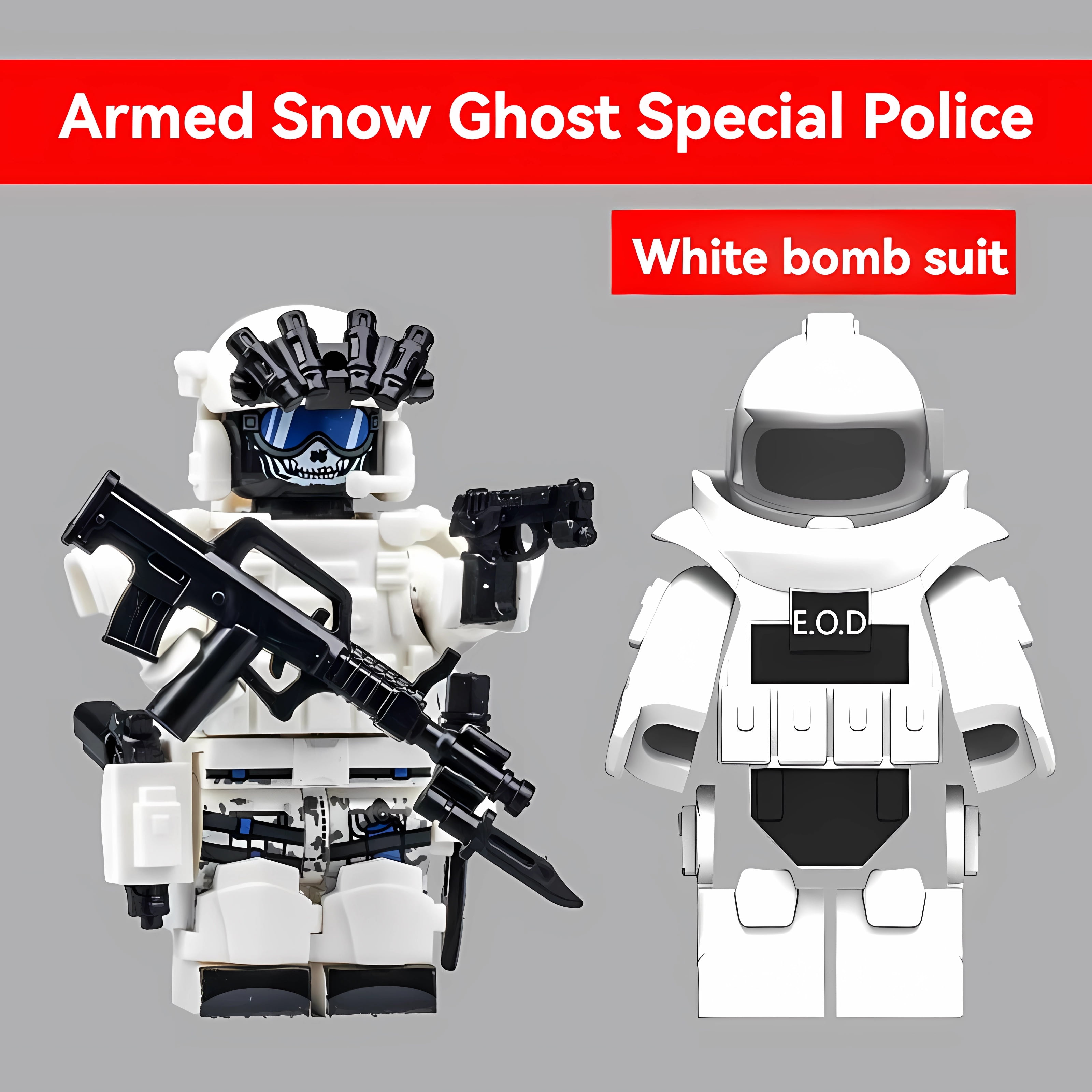 NWJ Children's Building Block Soldier Ghost Camouflage Special Forces ...