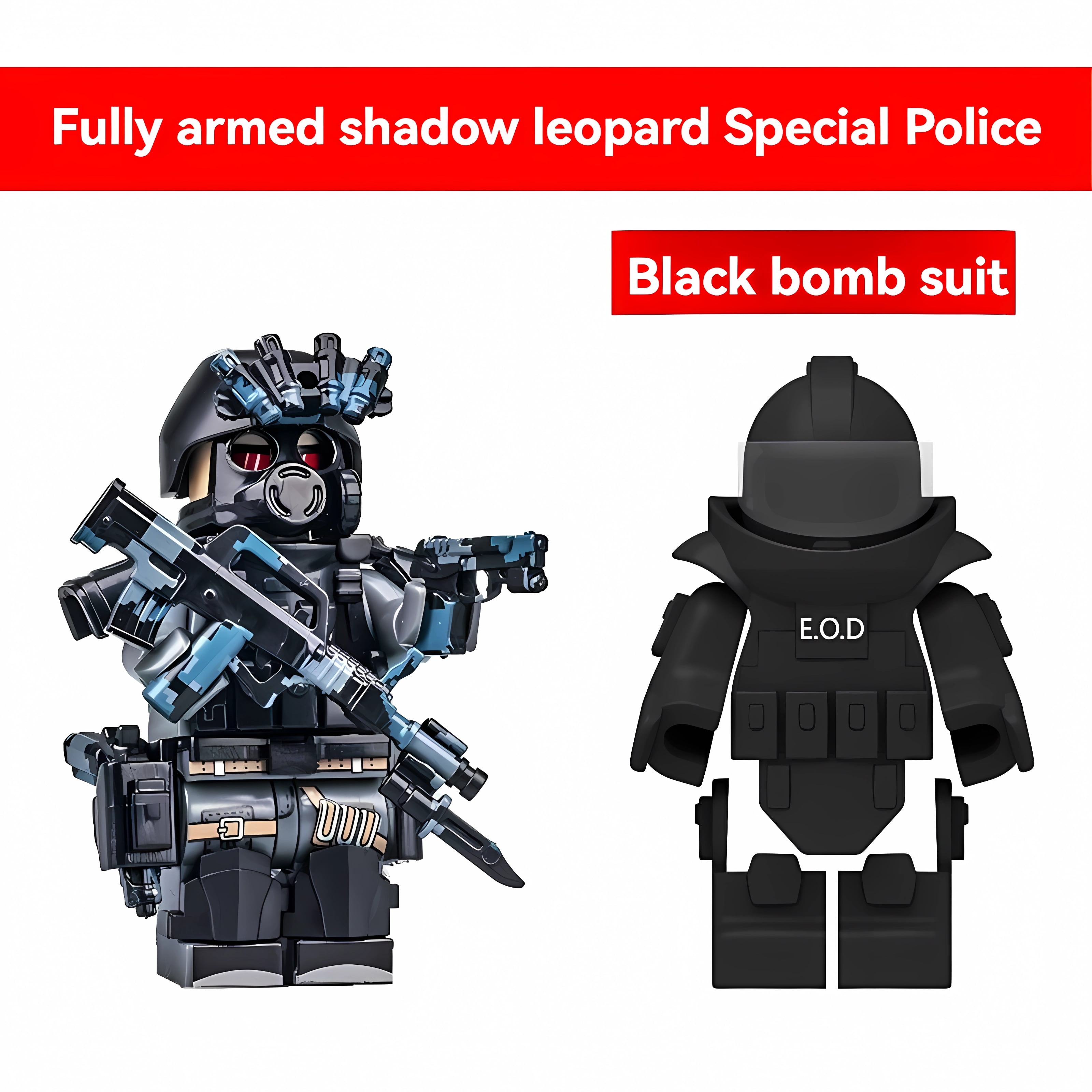 NWJ Children's Building Block Soldier Ghost Camouflage Special Forces ...