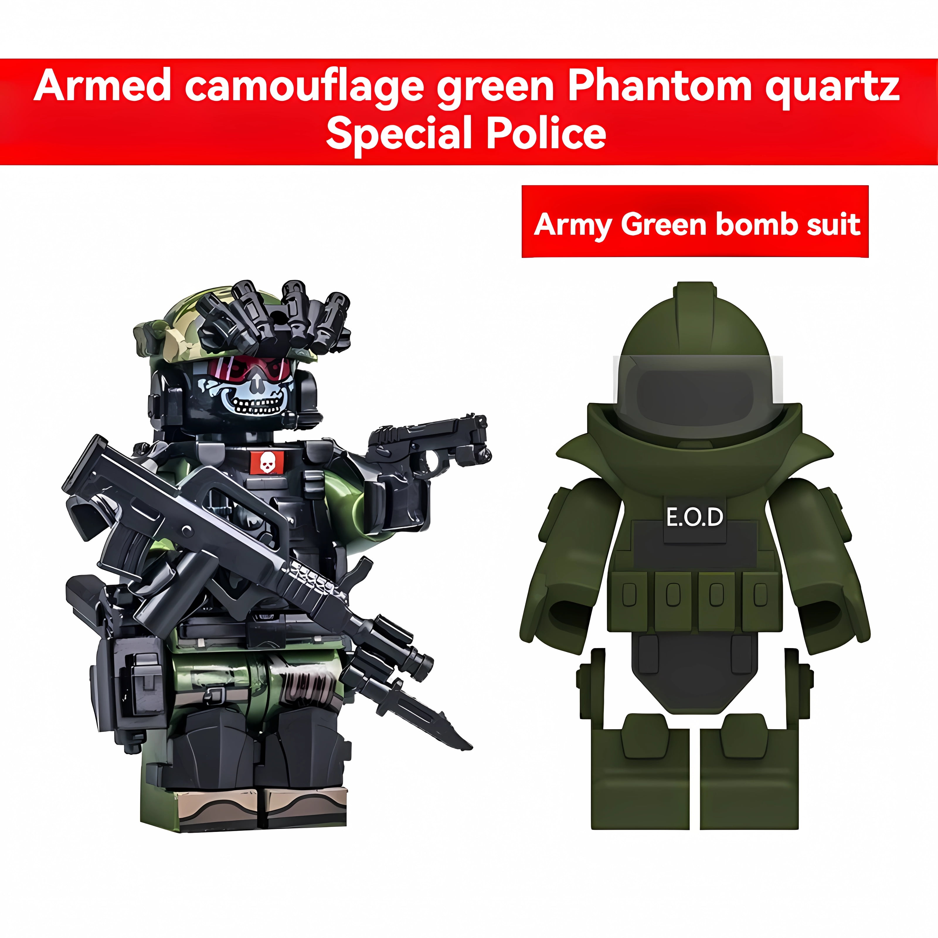 NWJ Children's Building Block Soldier Ghost Camouflage Special Forces ...