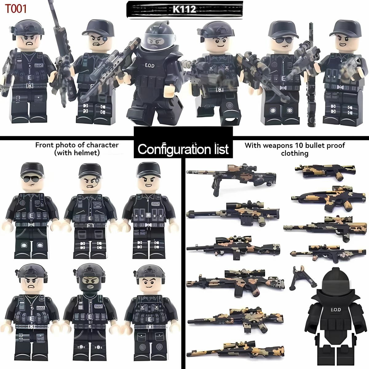 NWJ Children's Building Block Soldier Ghost Camouflage Special Forces ...