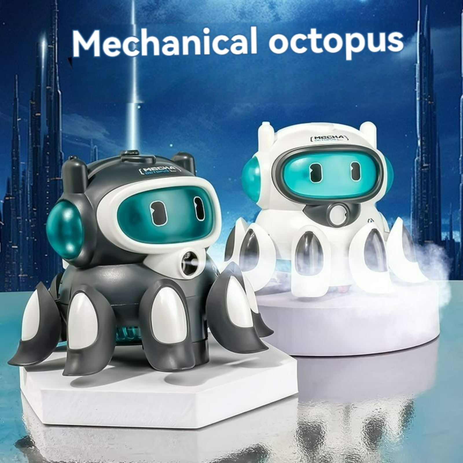 NWJ Dancing Octopus Toy - Multi-Functional Music, Light, and Spray Toy ...