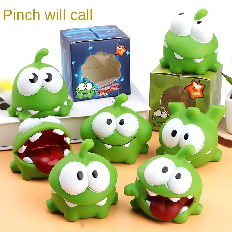NWJ Green Bean Frog Squeeze Toy - Cute Cartoon Figure, Plastic ...