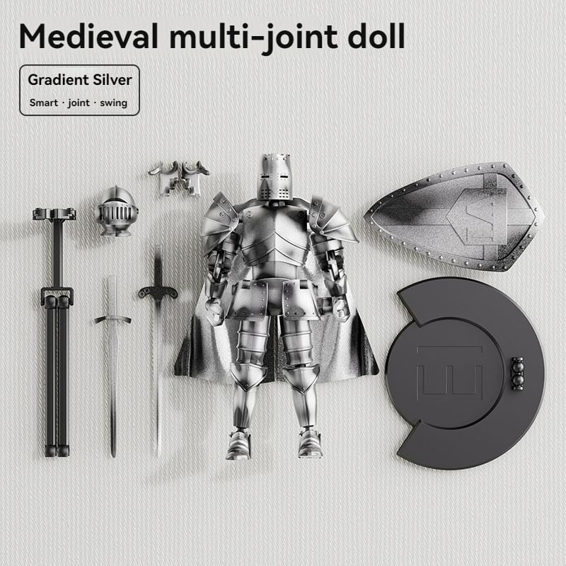 NWJ Medieval Knight Action Figure Model – Fully Poseable DIY Assembly ...
