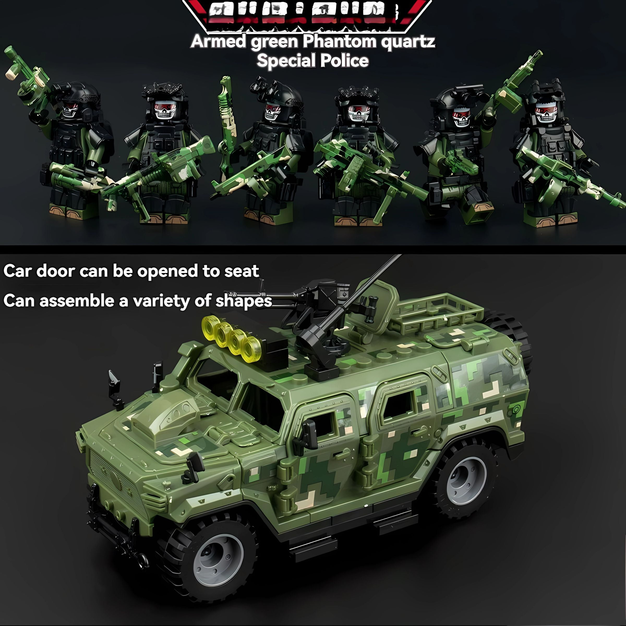 NWJ Military Building Block Set - Desert Special Forces Ghost Soldier ...