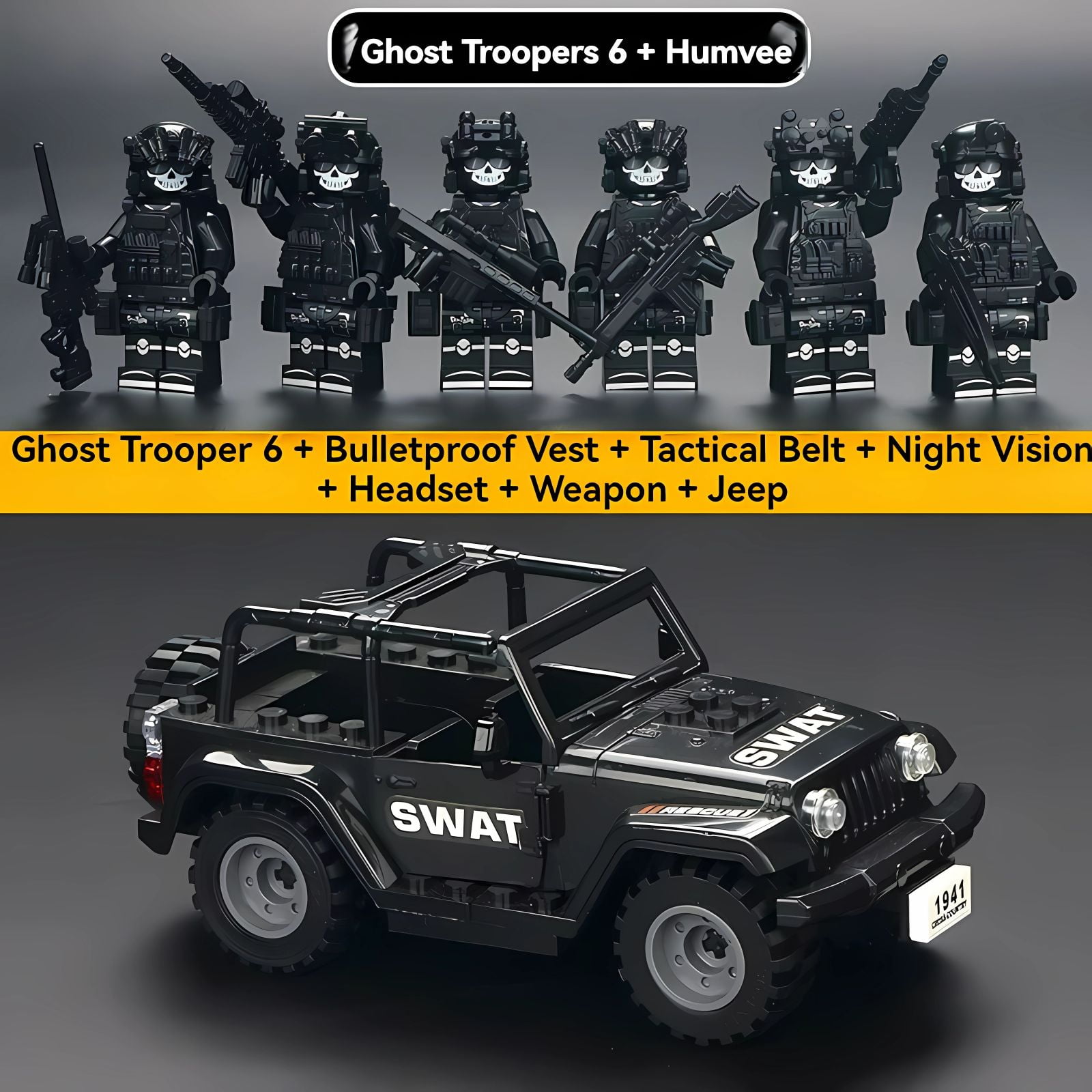 NWJ Military Building Block Set - Desert Special Forces Ghost Soldier ...