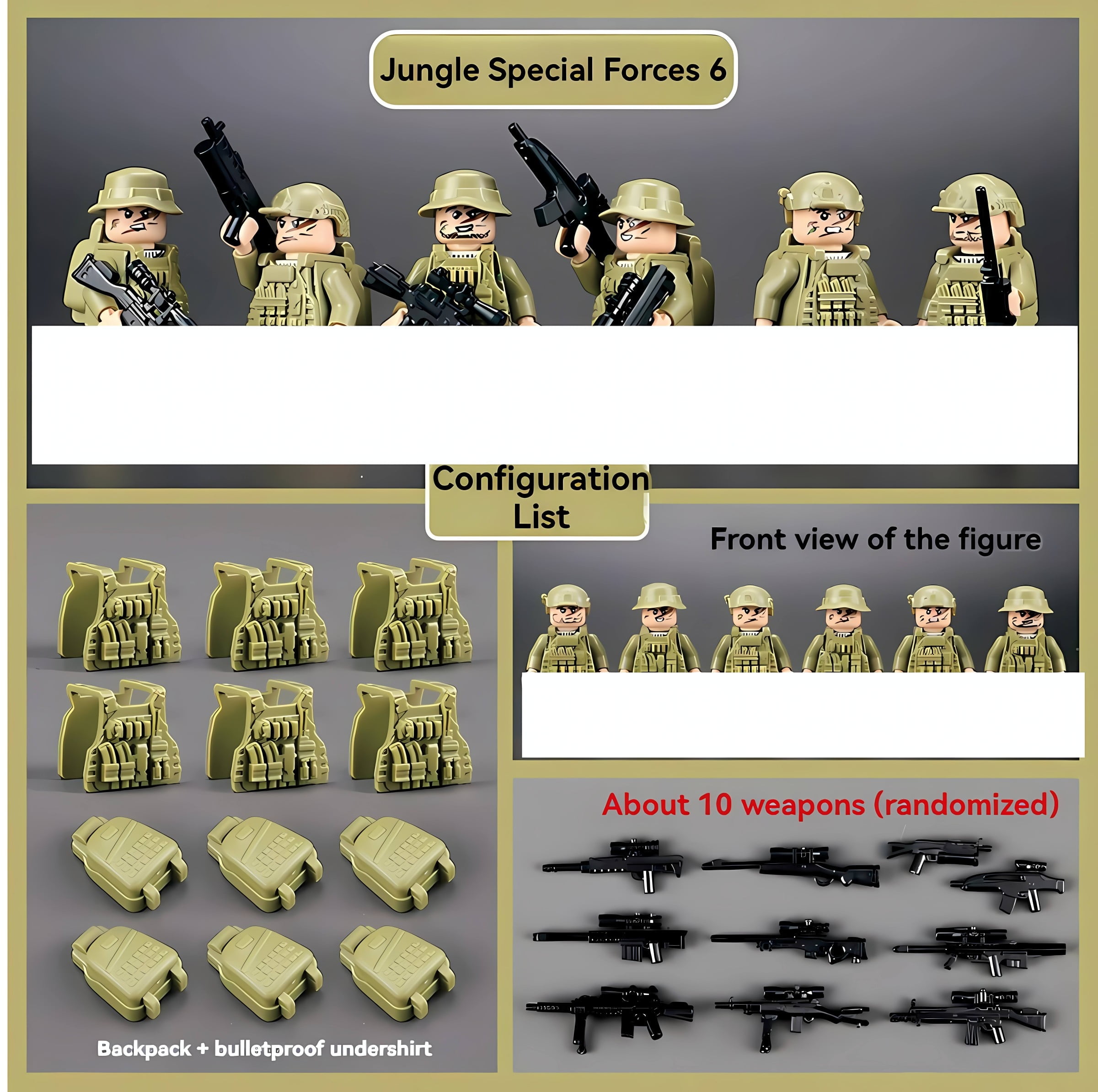 NWJ Military Building Blocks Soldier Set - Desert Special Forces Ghost ...