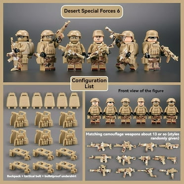 NWJ Military Building Block Set - Desert Special Forces Ghost Soldier ...