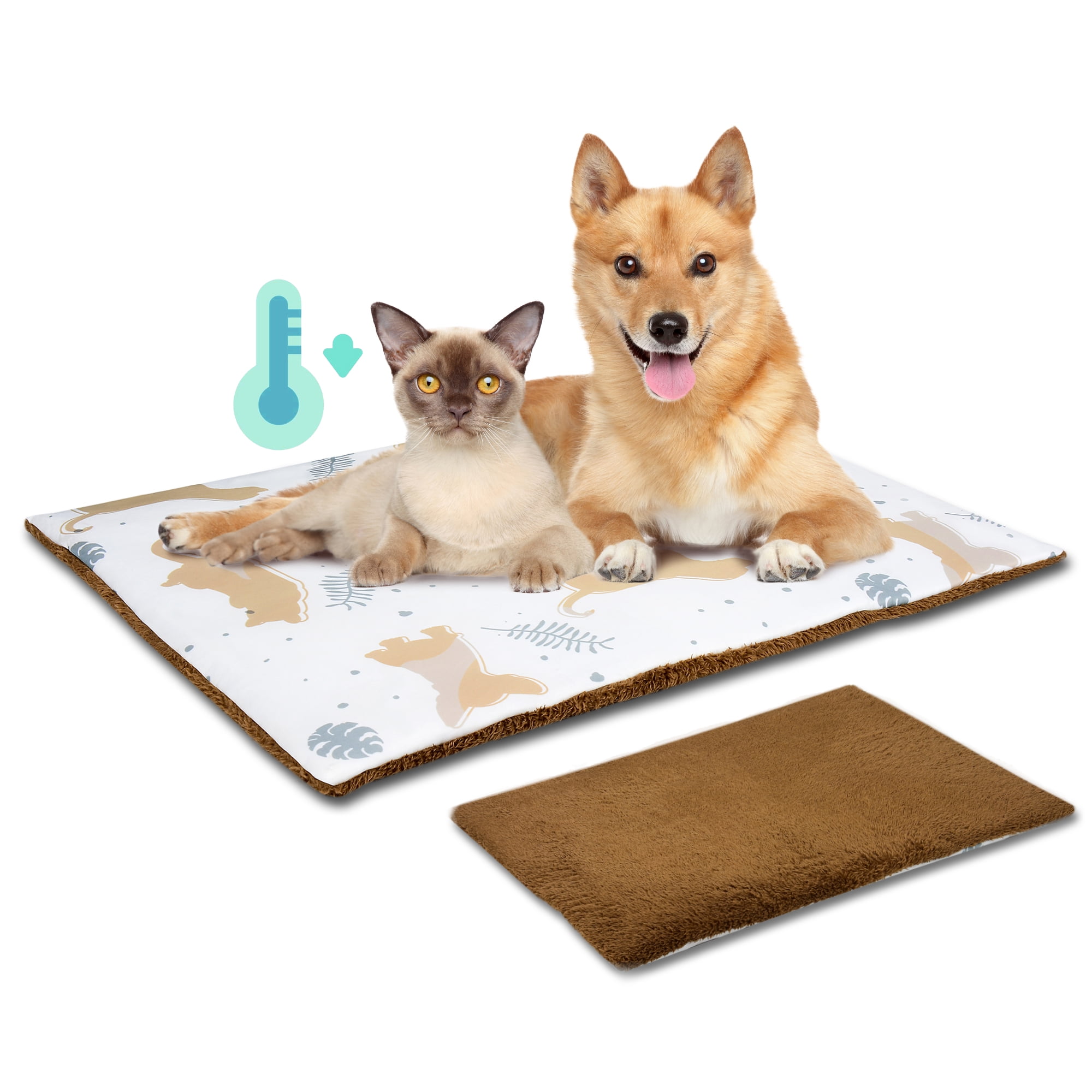 NWK 20''*28'' Warm and Cool Reversible Pet Mat Bed, Thermal Puppy Bed ...
