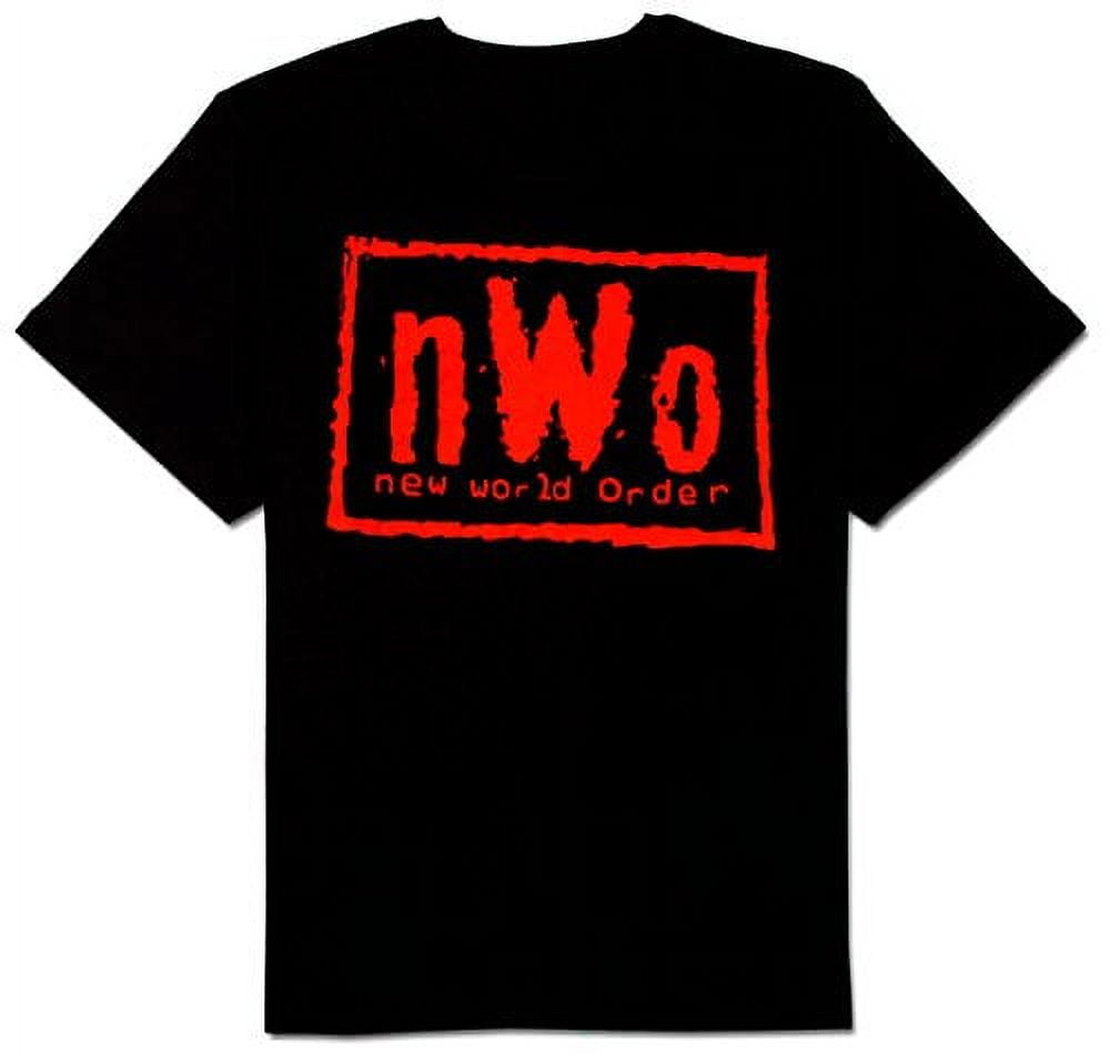 Costume Agent NWO New World Order Logo Red Ink Black T-Shirt, 100% ...