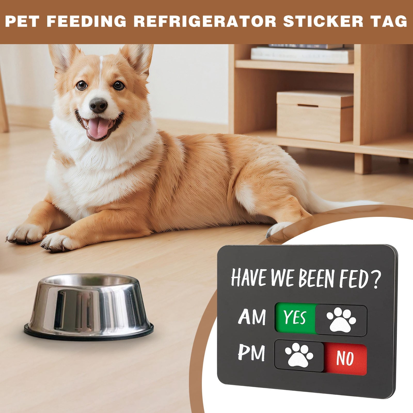 NWOKYZGH 1Pc Feeding Reminder Sign with Magnet, Pet Feeding Tracker ...