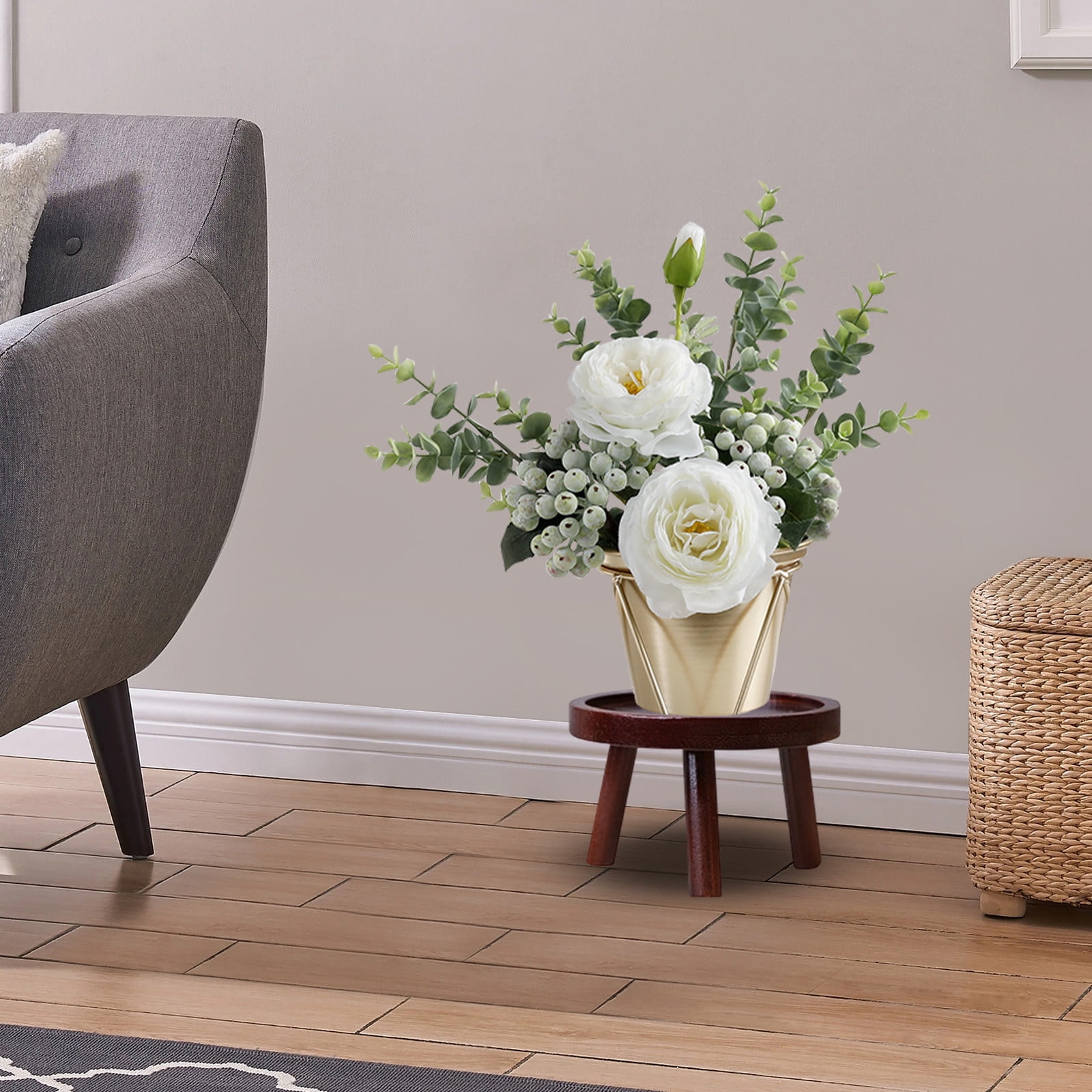 NWOKYZGH 1Pc Wood Plant Stands Indoor, Single Plant Stand for Pots ...