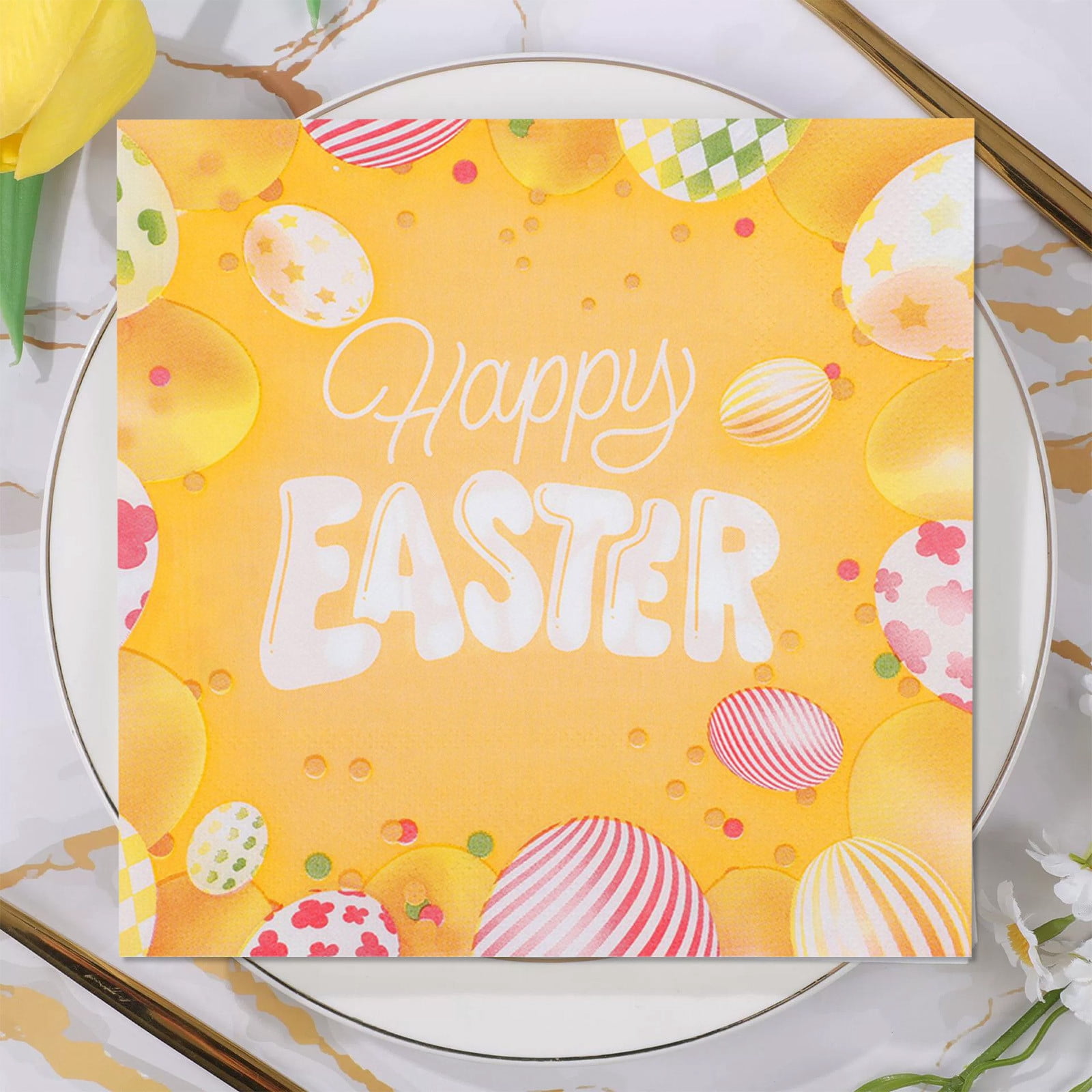 NWOKYZGH 20 Pack Easter Napkins, Disposable Paper Napkins Bulk Easter ...