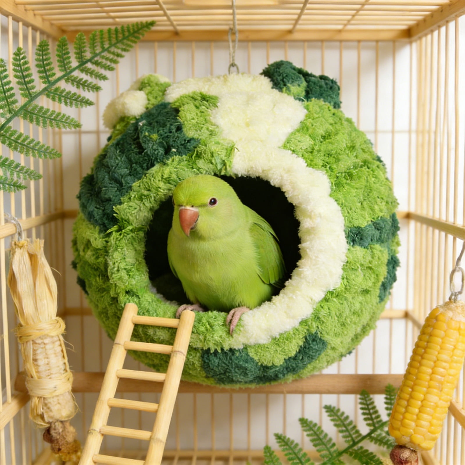 NWOKYZGH Bird Nest, Small Sun Conure Breeding House Parrotlet Snuggle ...