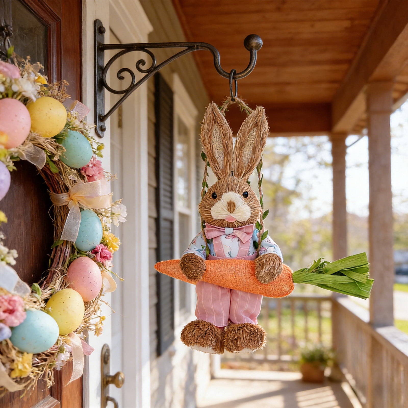 NWOKYZGH Easter Decorations, Spring Hanging Easter Bunny Figurine on ...