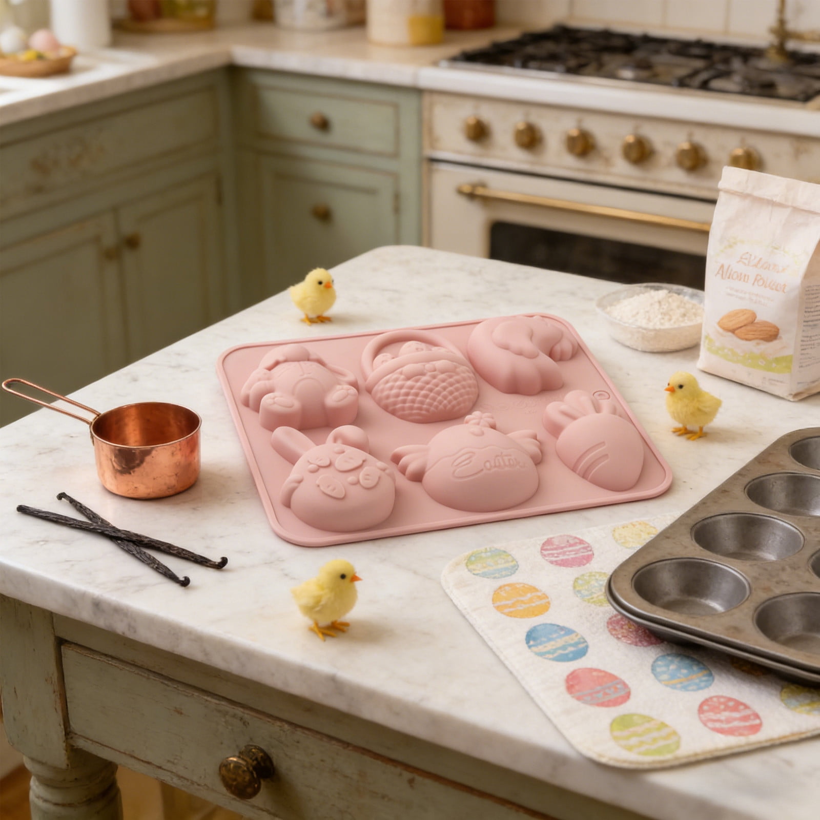 NWOKYZGH Easter Silicone Molds for Chocolate, 1Pack Easter Candy Molds ...