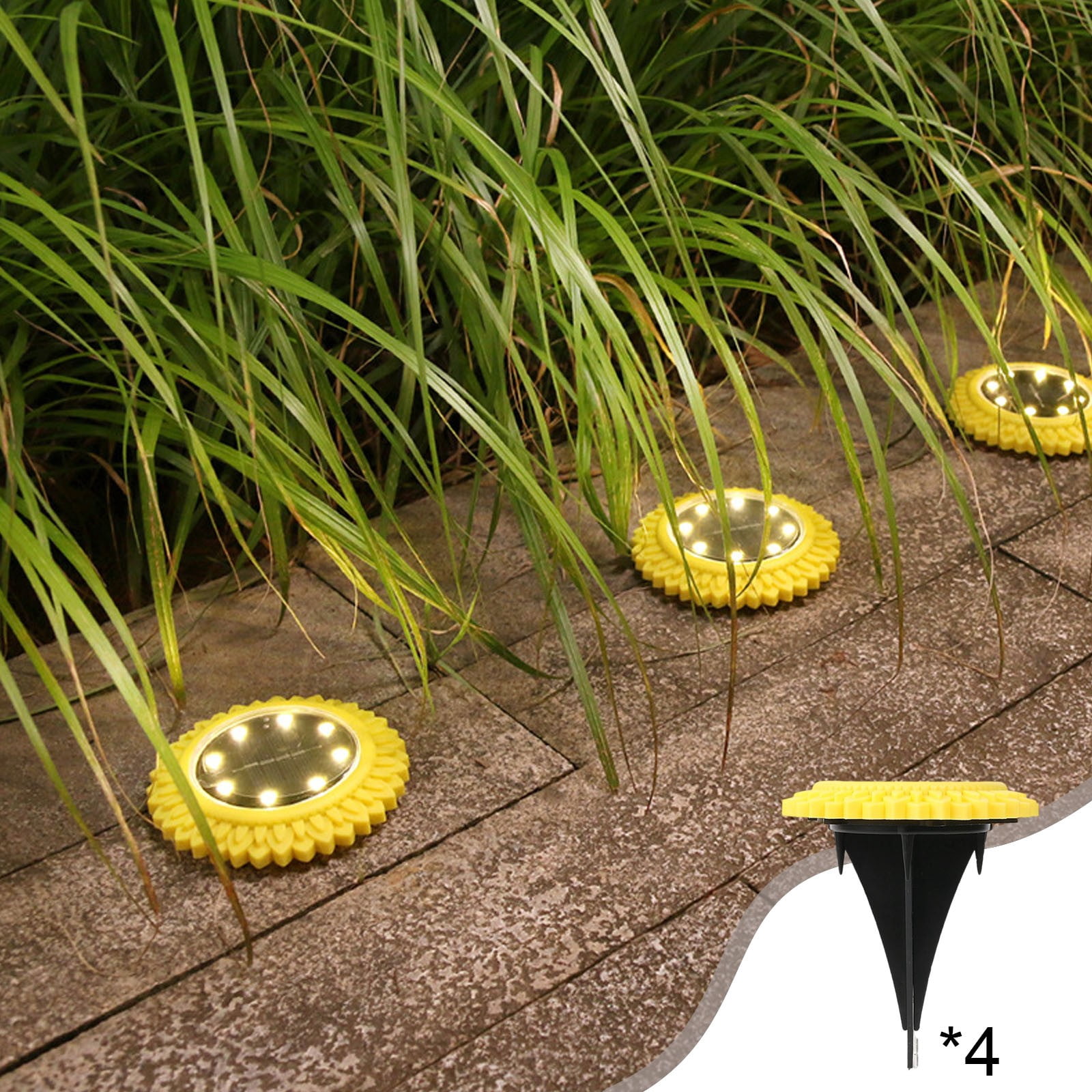 NWOKYZGH Solar Petal LED Landscapes Light Waterproof Lawns Lamp ...