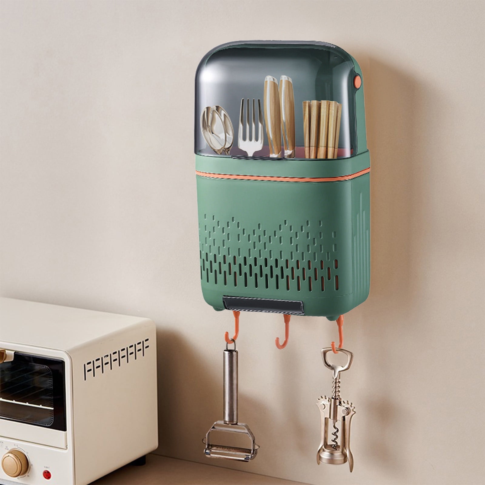 NWOKYZGH Utensil Holder, Waterproof Compartmental Storage Cutlery ...