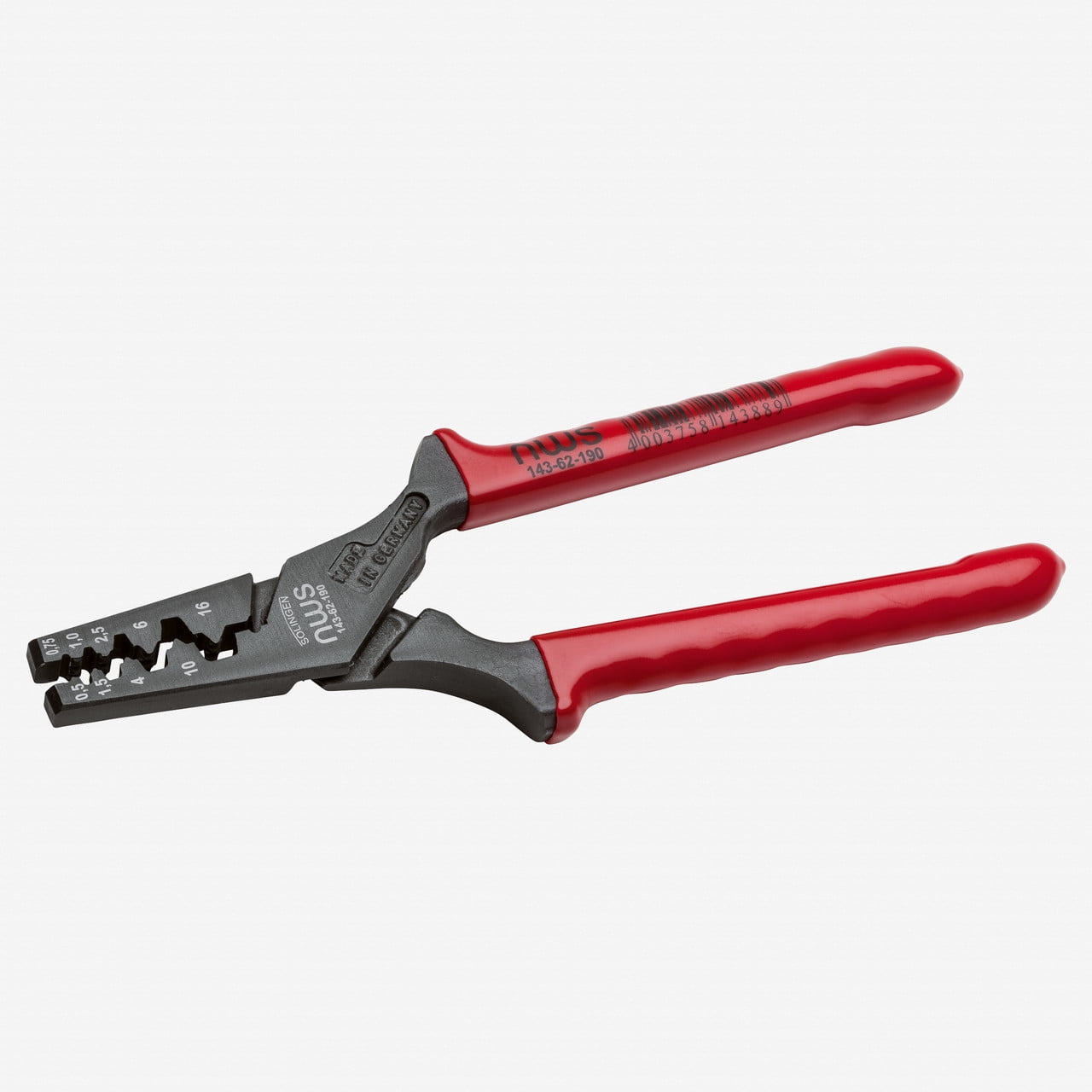 NWS 7.5" Crimping Pliers for End-Sleeves - TitanFinish - Plastic Grip ...