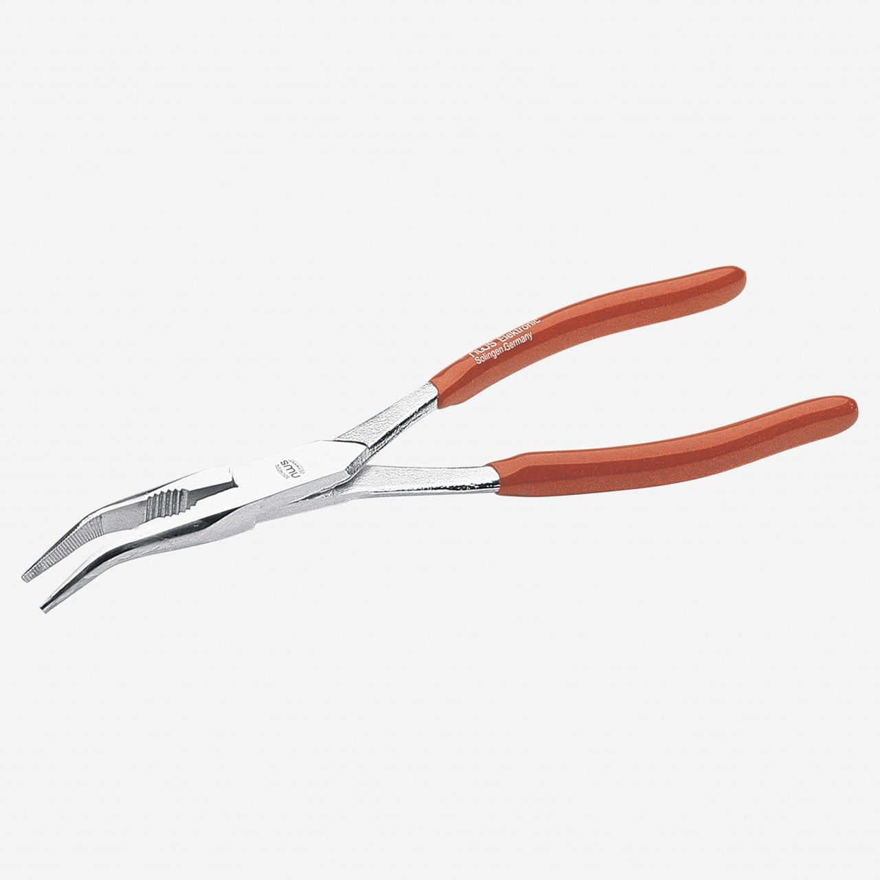 NWS 8.5" Mechanic's Pliers - 40 Degree - Flat-Round Jaws - Plastic Grip ...