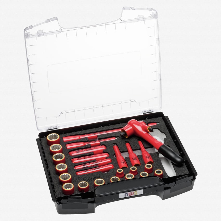 NWS Insulated 1000V Ratchet and Metric Socket Set, 3/8" Drive, 26 ...