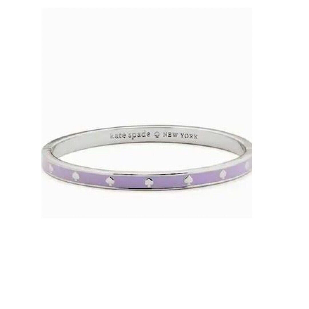 NWT NEW Kate Spade New York Spot The Spade Enamel Hinged Bangle Lilac ...