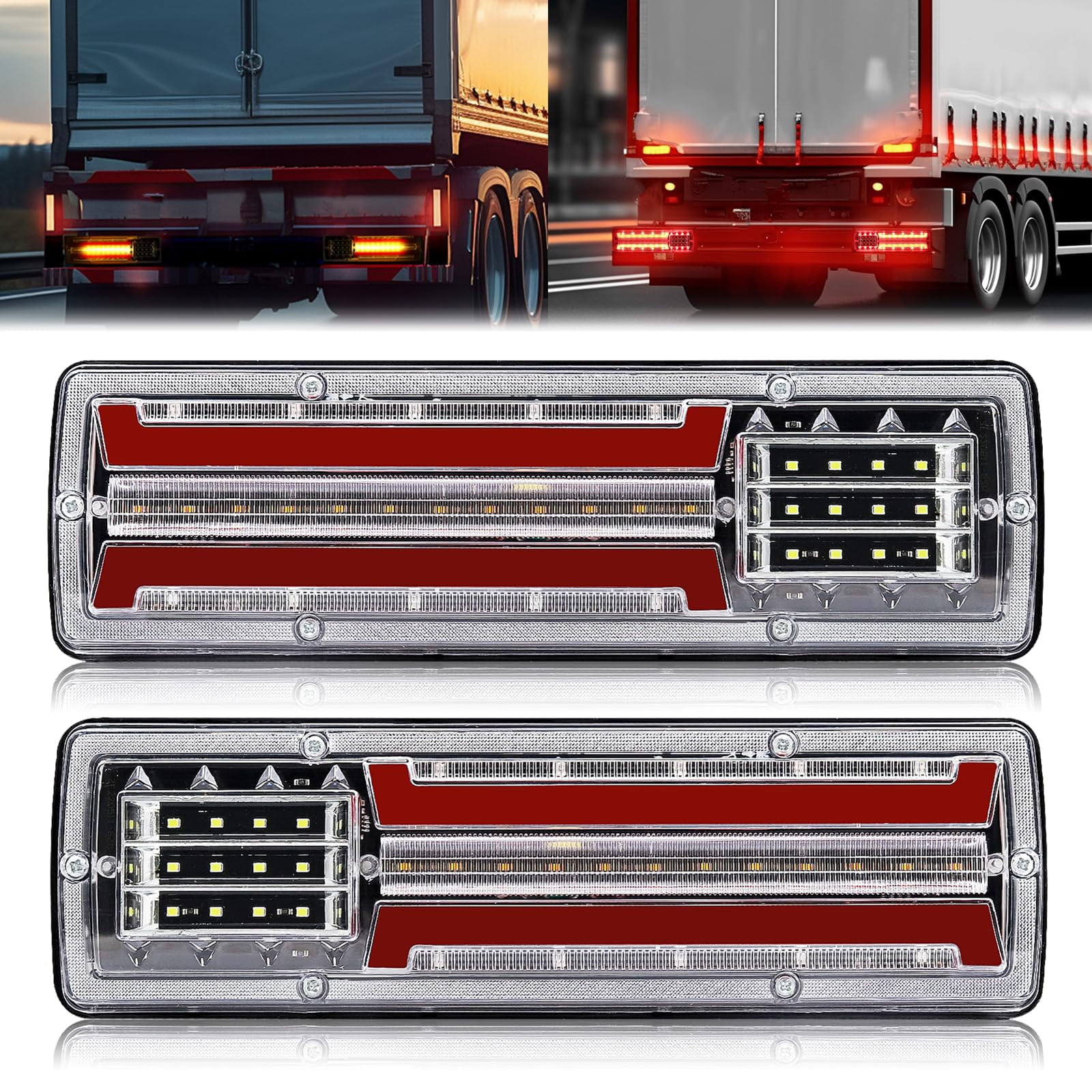 NWpangu LED Truck Tail IFF17 Lights Trailer Rear Light Brake Lights ...