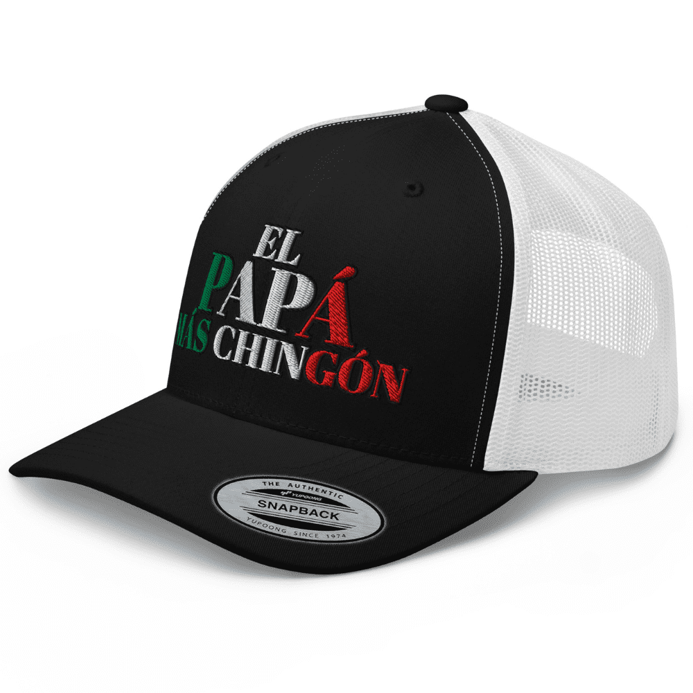 NX El Papa Mas Chingon Embroidered Curved Bill Trucker Hat Mid Crown ...