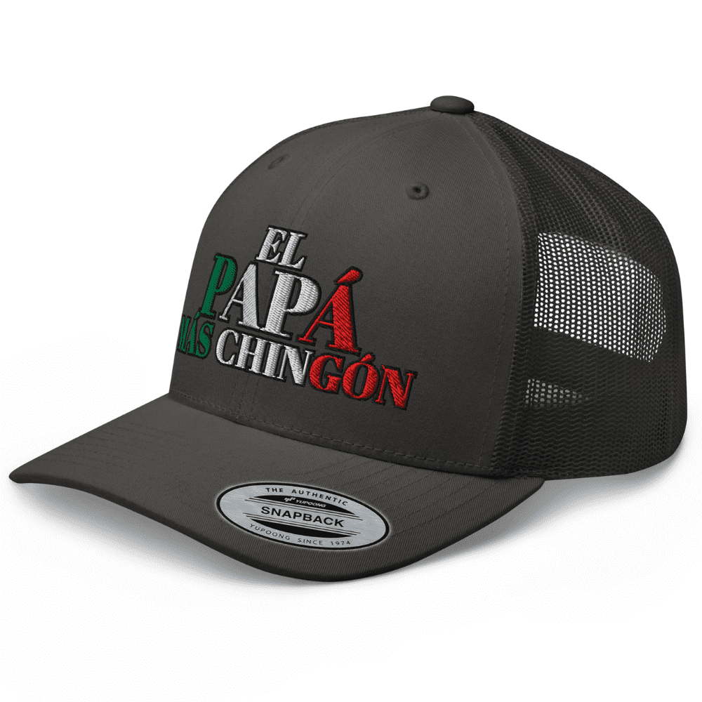 NX El Papa Mas Chingon Embroidered Curved Bill Trucker Hat Mid Crown ...