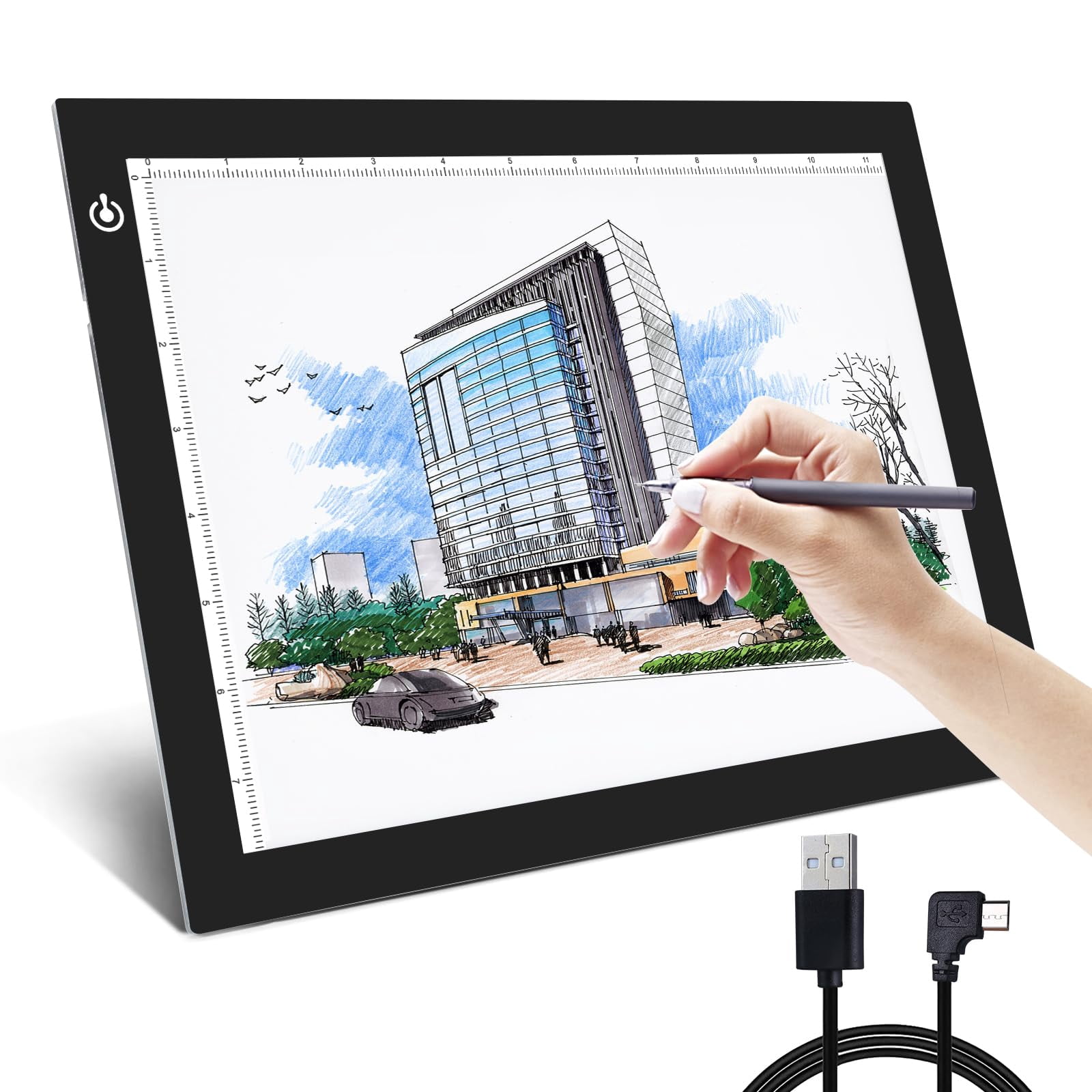 NXENTC A4 Tracing Light Pad, Ultra-Thin Tracing Light Box USB Power ...