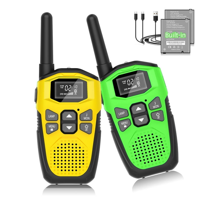 NXGKET Walkie Talkie Long Range 2 Pack ,Rechargeable 22 Channels Walky ...