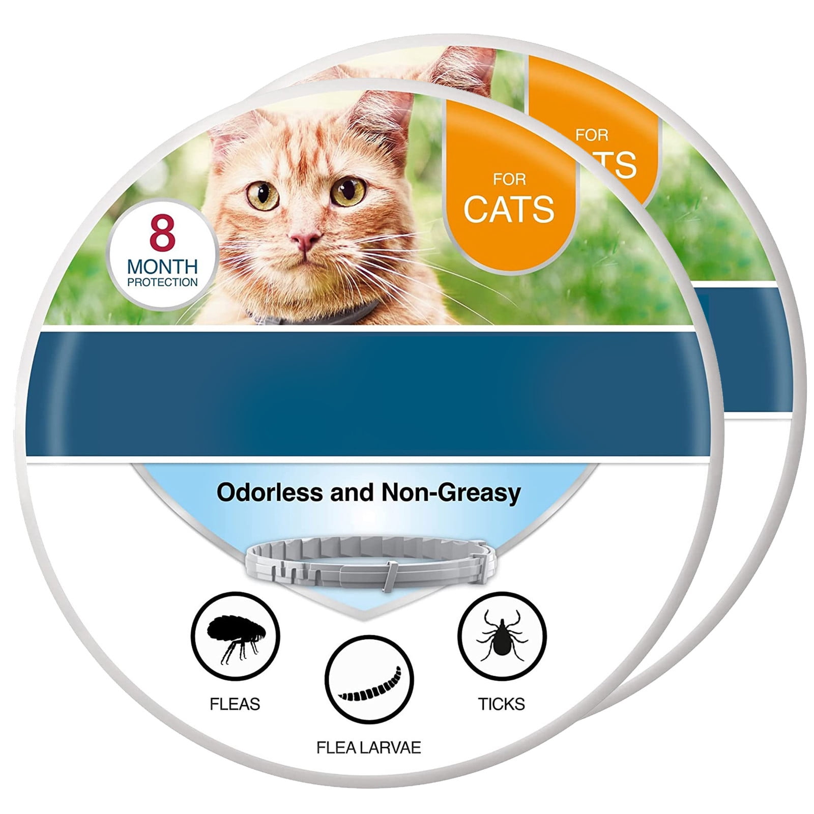 NXMY 8-Month FleaTick Prevention Collar 2Pcs for Cats - Walmart.com