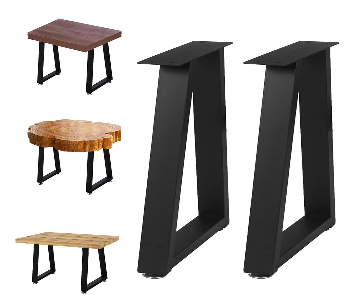 NXNHOME 16 inch Trapezoid Metal Legs Coffee Table Legs Bench Metal Legs ...
