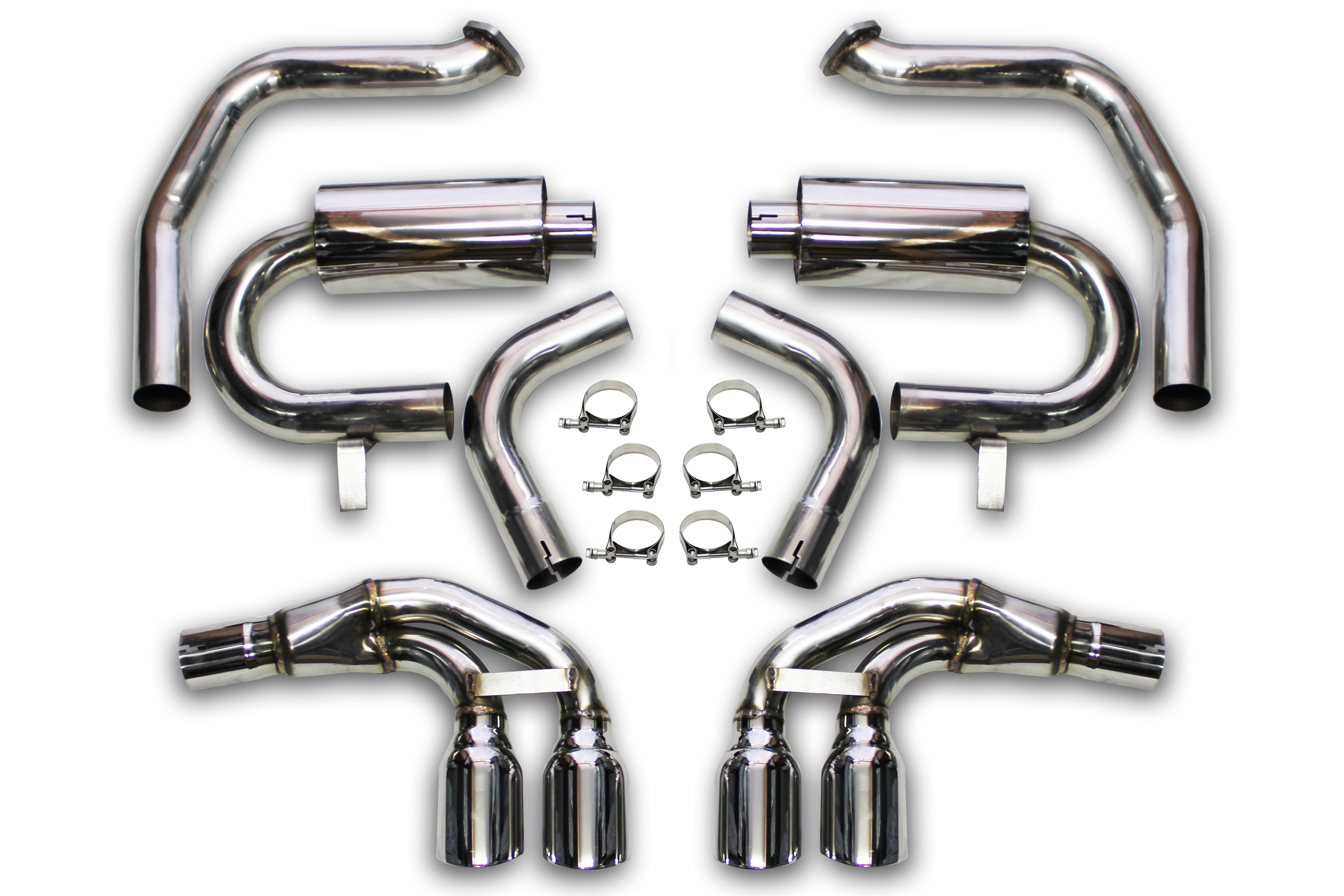 NXT Step Axle Back Exhaust System for 1997-2004 C5 Corvette - Stainless ...