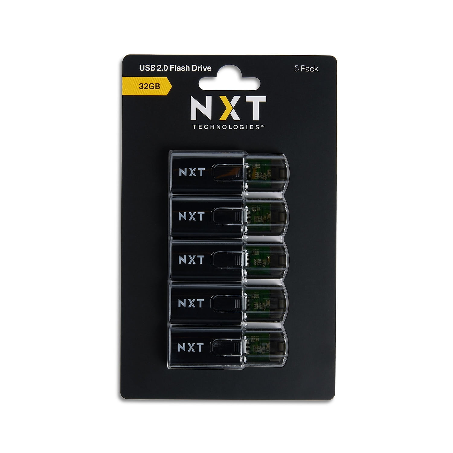 NXT Technologies 32GB USB 2.0 Type-A Flash Drive Black 5/Pack (NX61129 ...