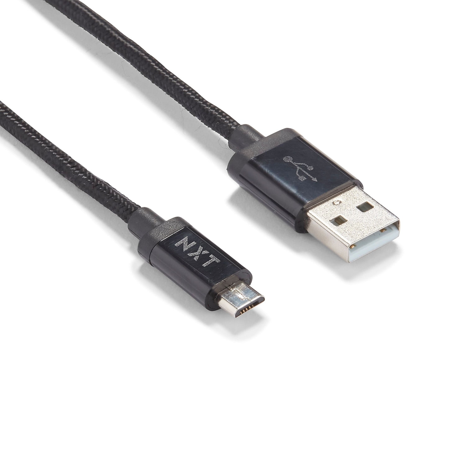NXT Technologies 6 Ft. Braided USB-A to Micro-USB Cable, Black, Durable ...