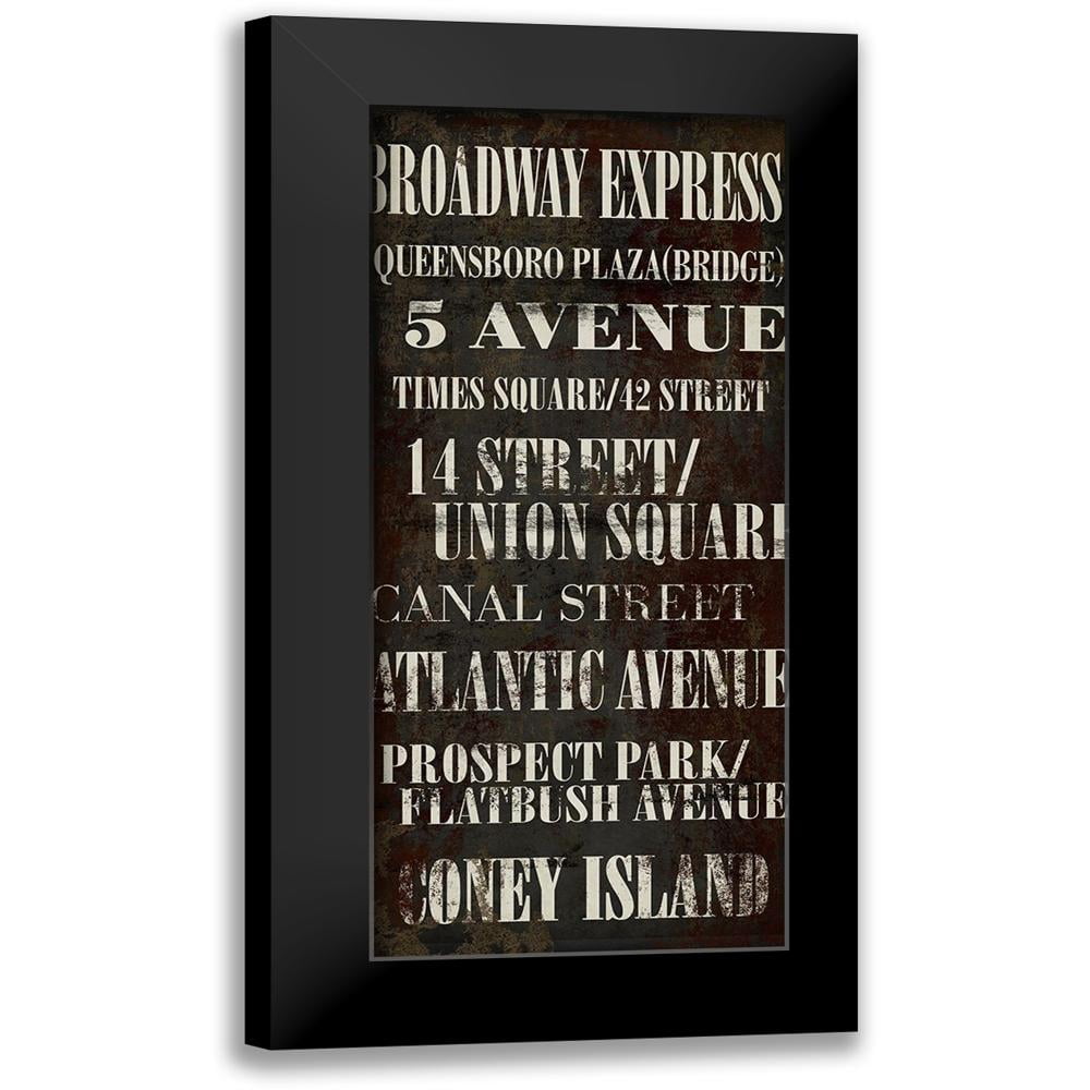 NY Bway Express 8x14 Black Modern Framed Museum Art Print Titled - Art ...