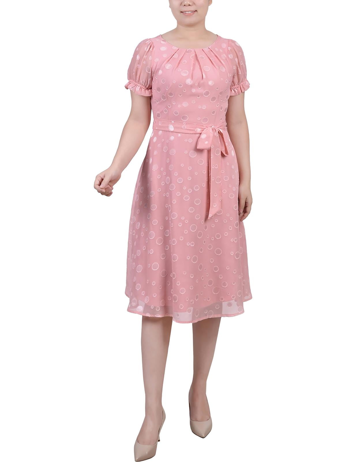 NY Collection Womens Petites Chiffon Knee-Length Midi Dress - Walmart.com